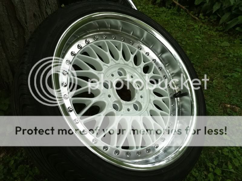 FS: White BBS Style 5's REFINISHED w/ Brand new Tires