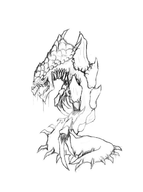 Pages Zerg 2 Coloring Starcraft Ultralurk Coloring Pages